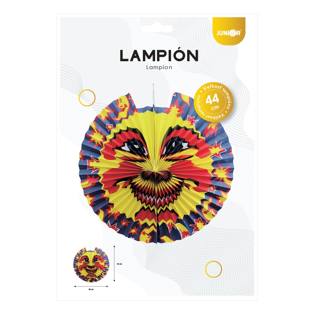 Lampión guľatý 44 cm Slnko /Mesiac | juniorpapier.sk
