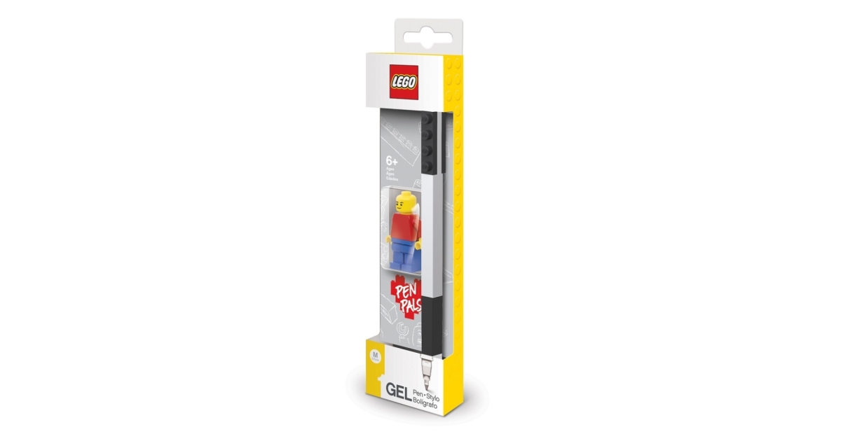 LEGO Gélové pero s minifigúrkou, čierne - 1 ks | juniorpapier.sk