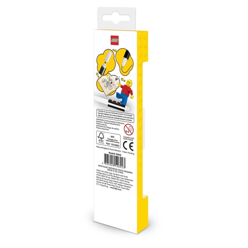 LEGO Gélové pero s minifigúrkou, červené - 1 ks | juniorpapier.sk